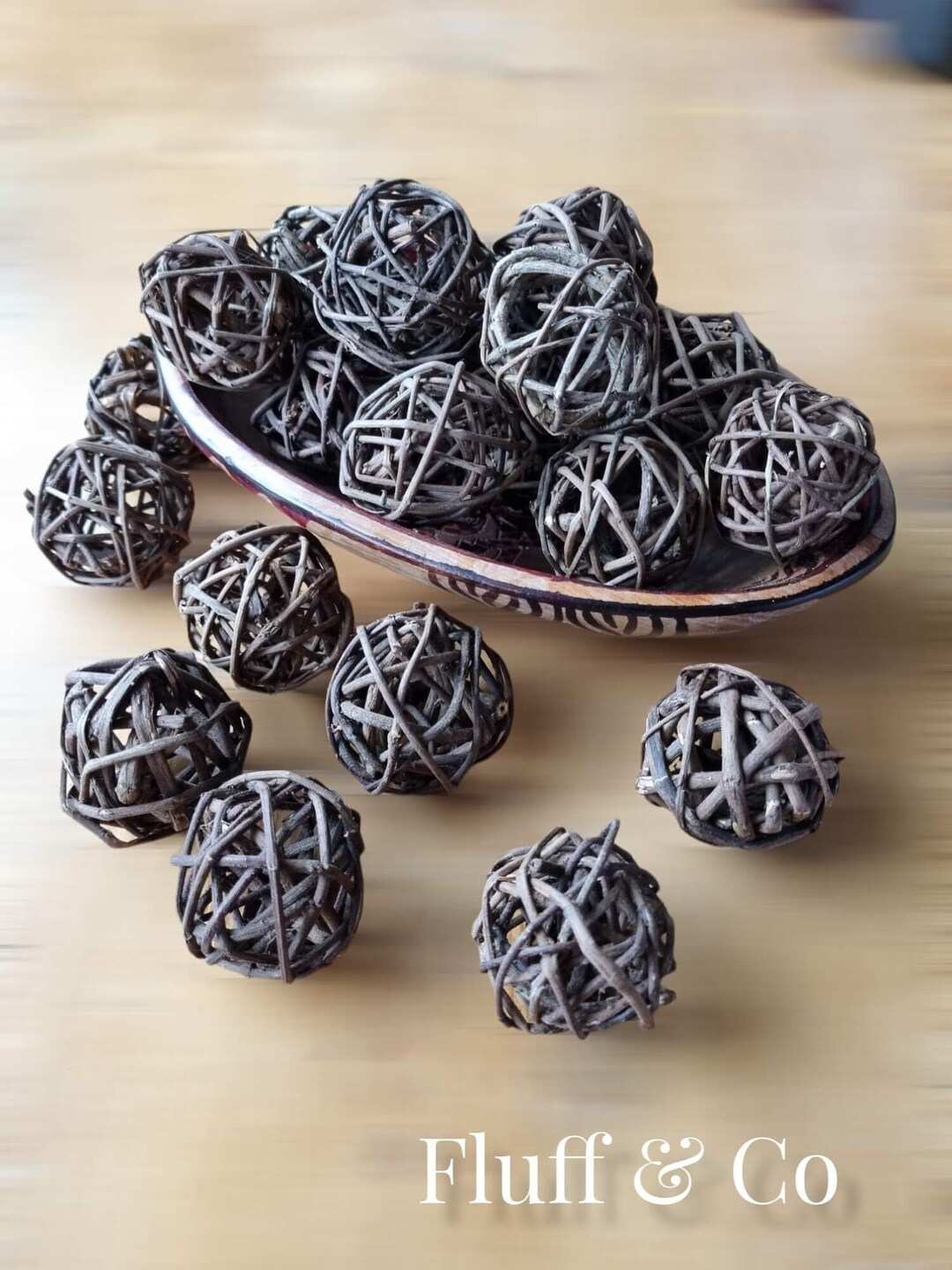 Brunch Wicker Ball Rustic Natural Eco Peeled in Brown for - Etsy