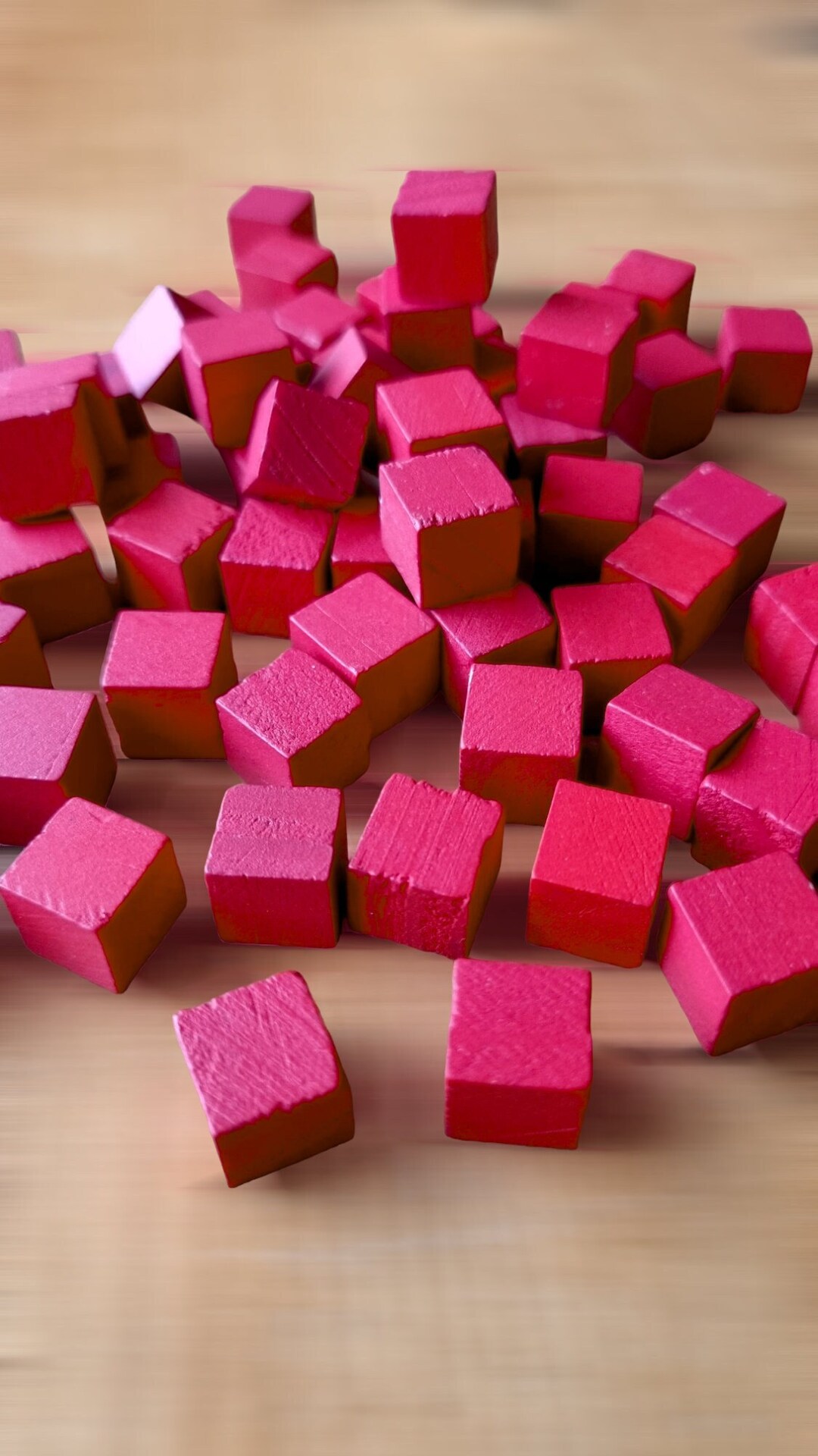 10mm Wooden Cubes ~ Board Game Pieces ~ Red Wood Cube Tokens ...