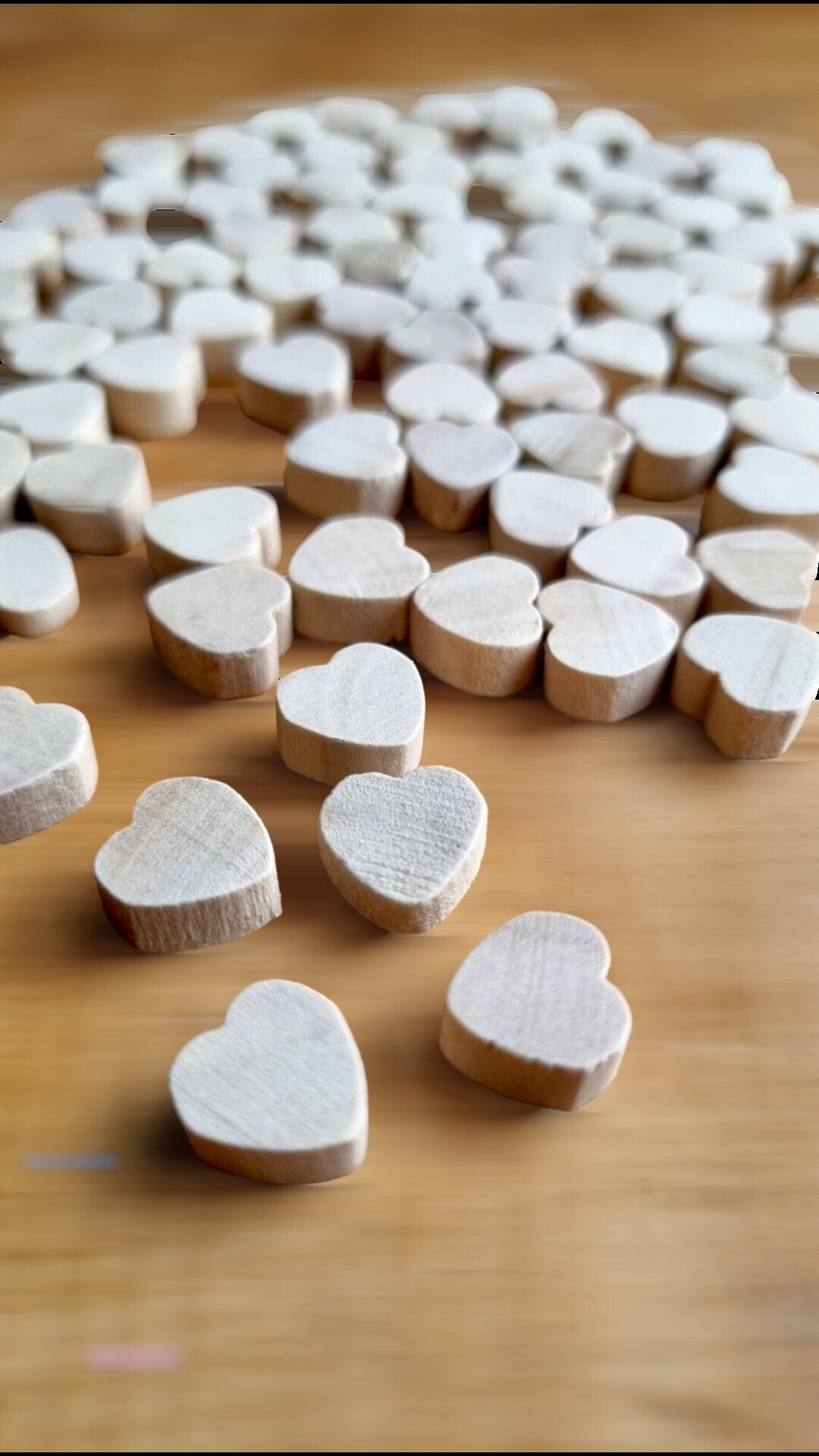 Small WOODEN HEARTS ~ Natural Heart Shapes 10mm Wood Heart Tokens for ...