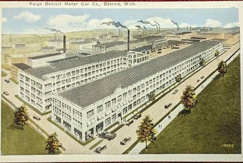 Paige Detroit Motor Car Co., Detroit, Michigan Vintage Postcard - Etsy
