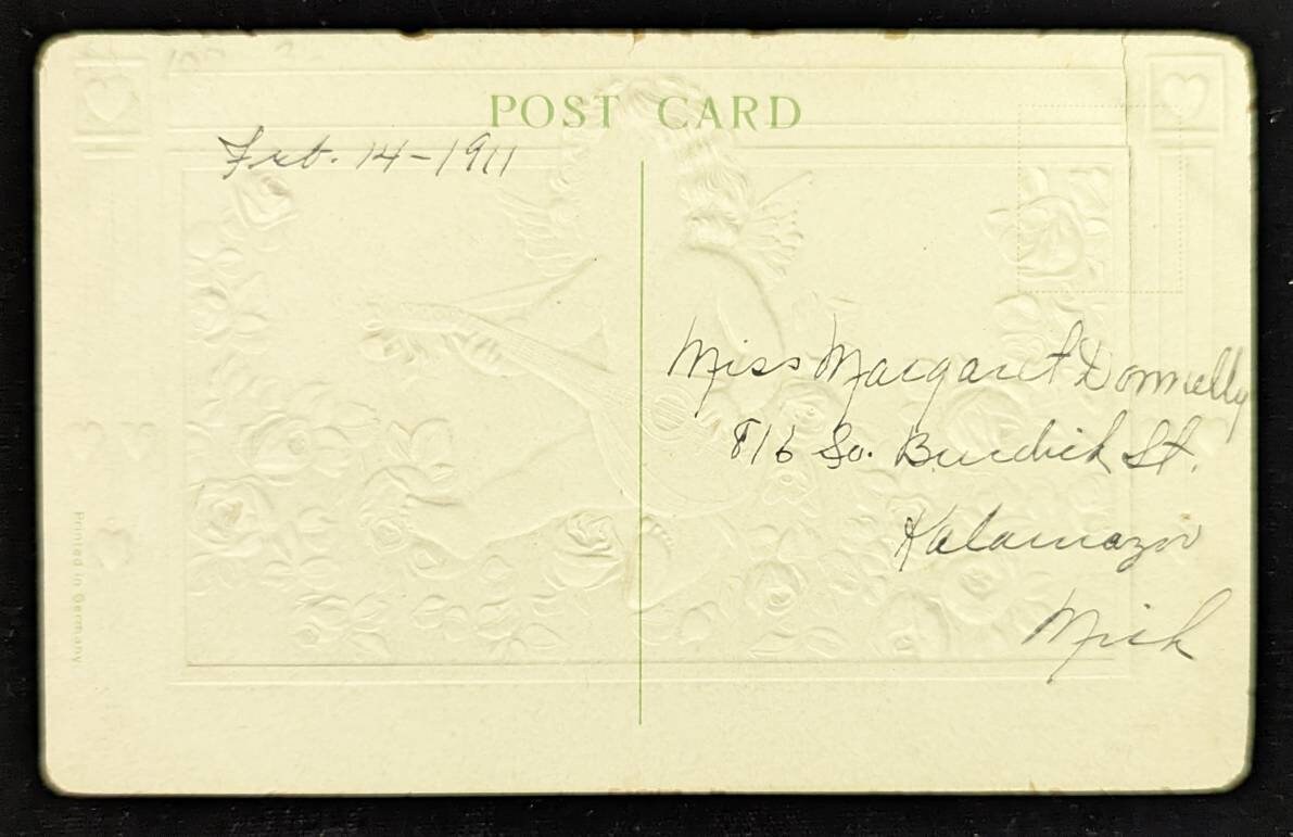 Cupid's Message With Cupid Playing the Guitar - Vitnage Valentine ...