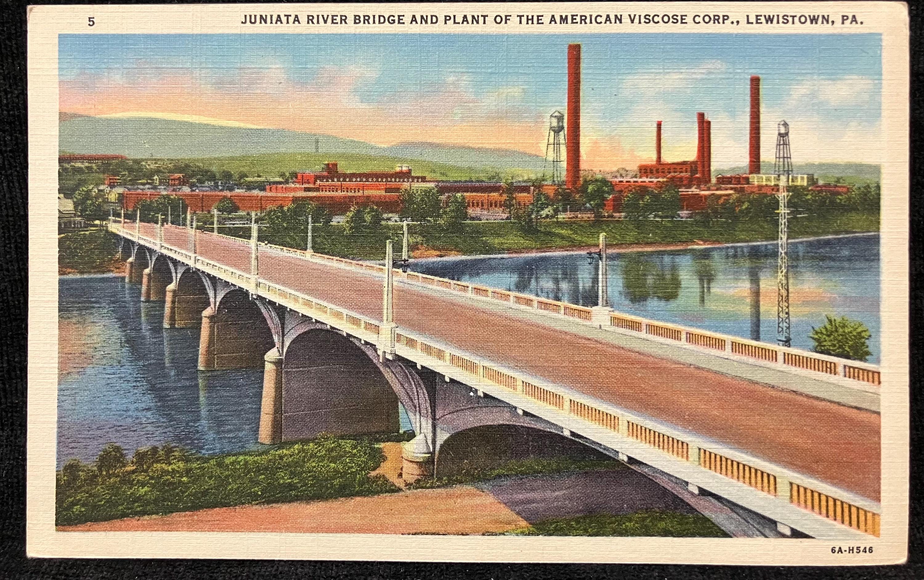 Juanita River Bridge and Plant of the America Viscose Corp., Lewistown ...