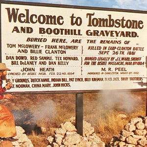 Welcome to Tombstone and Boothill Graveyard - Vintage Postcard - Etsy