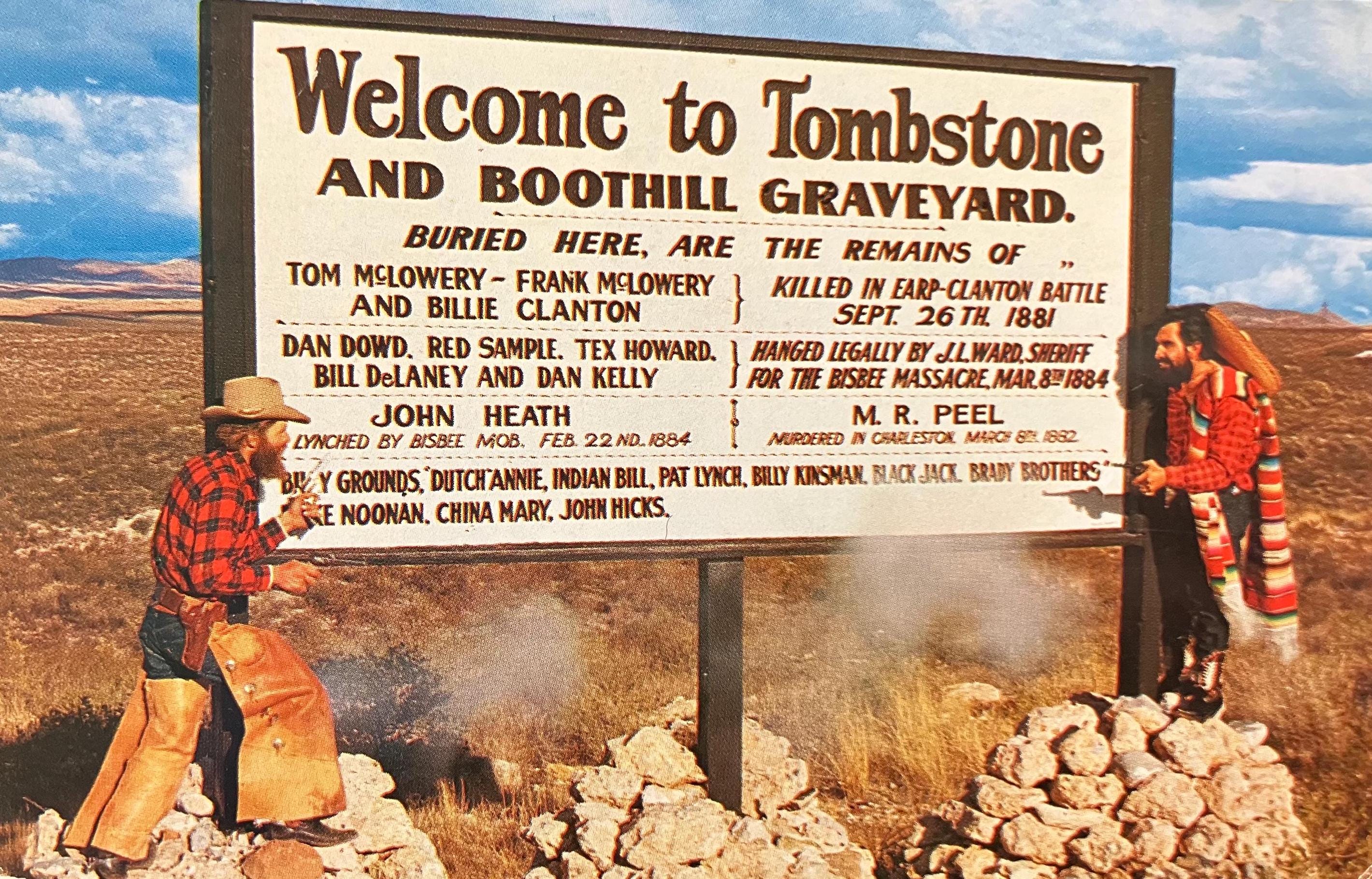 Welcome to Tombstone and Boothill Graveyard - Vintage Postcard - Etsy