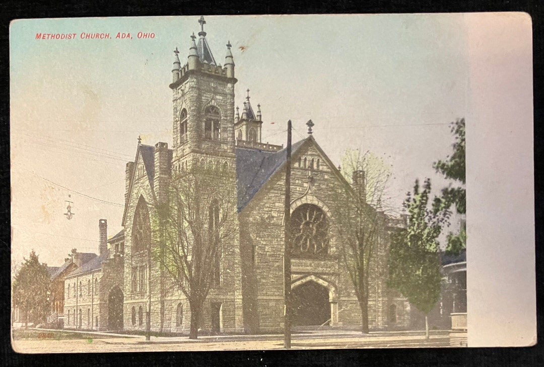 Methodist Church, Ada, Ohio - Vintage Postcard - Etsy