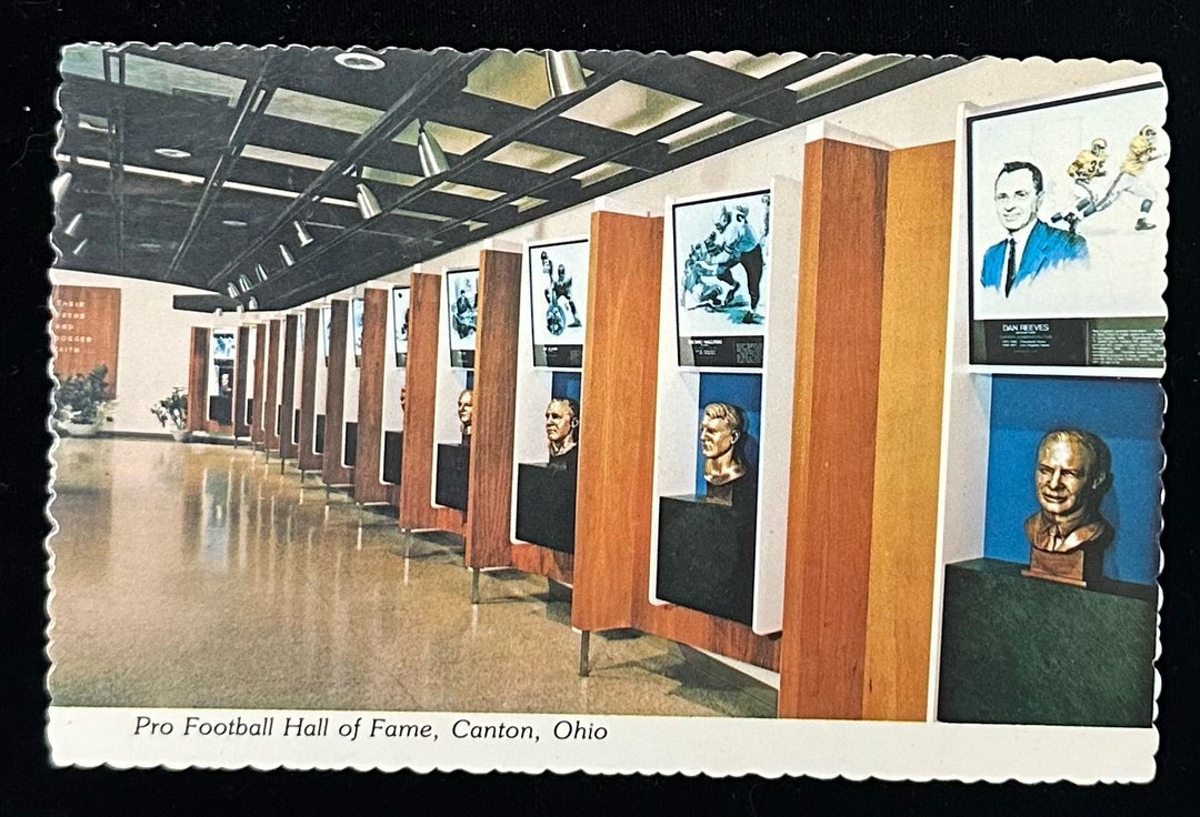 Pro Football Hall of Frame, Canton, Ohio - Vintage Postcard - Etsy