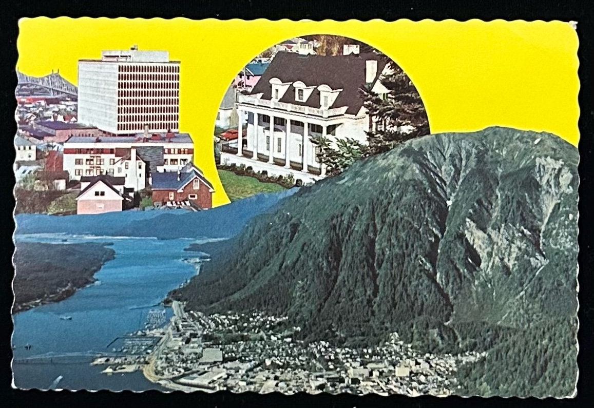 An Aerial View of Juneau, Alaska's Capital - Vintage Postcard - Etsy