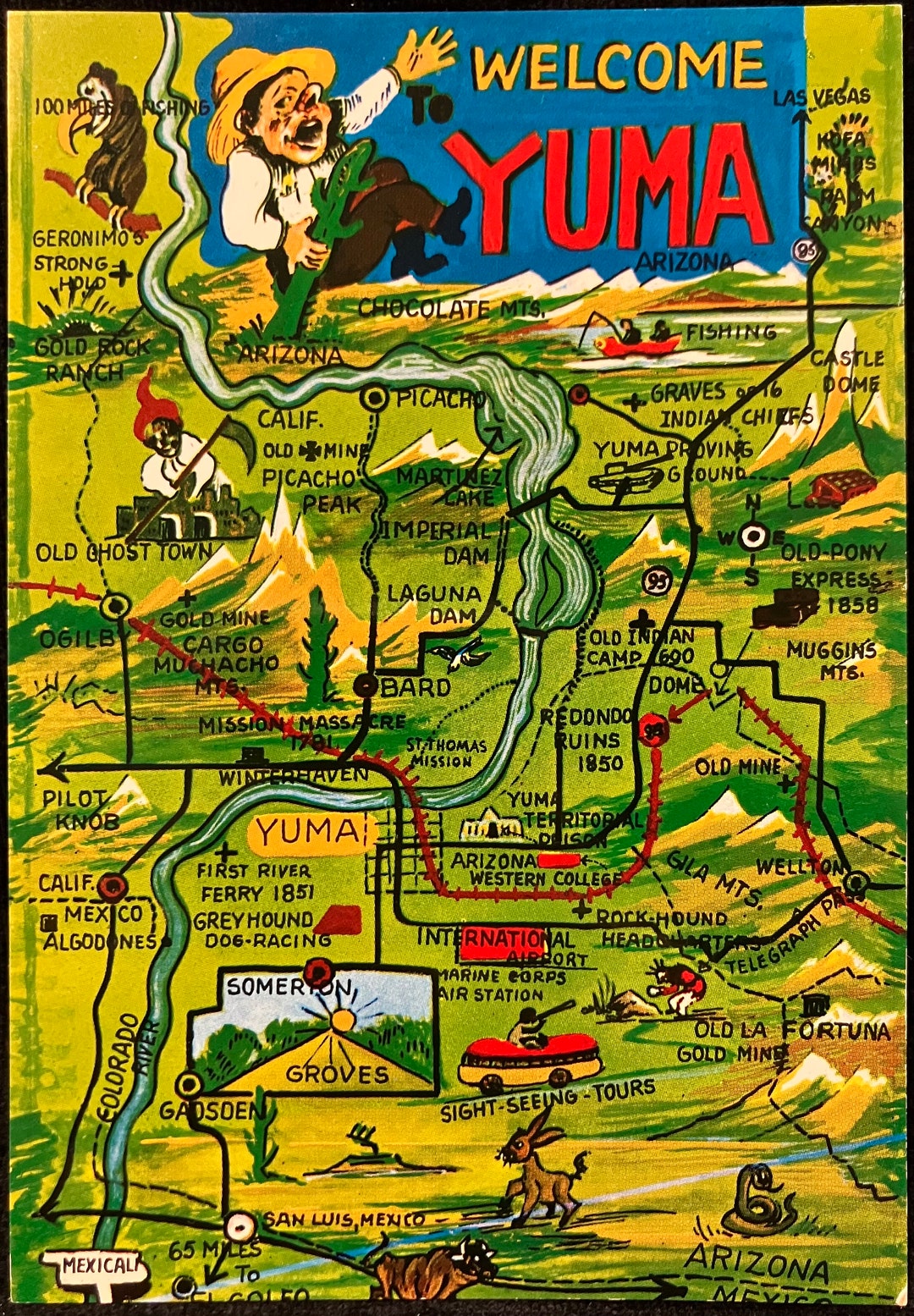 Welcome to Yuma Arizona Vintage Postcard - Etsy