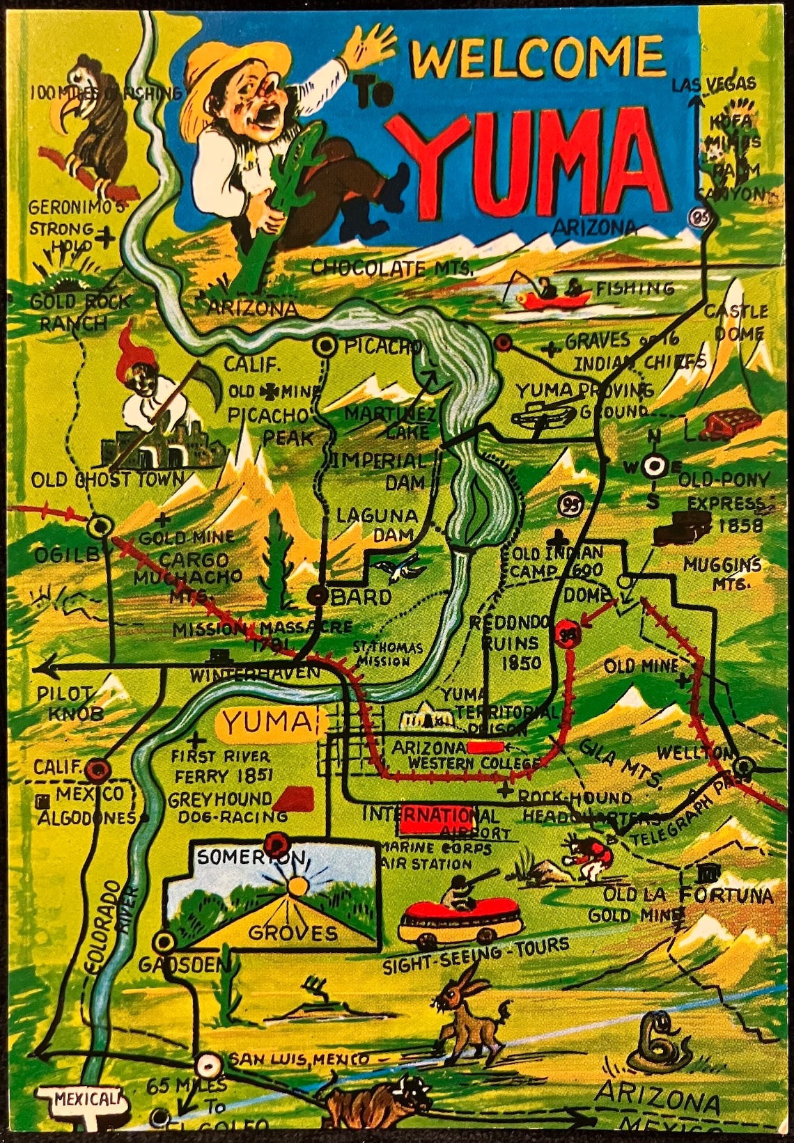 Welcome to Yuma Arizona Vintage Postcard - Etsy