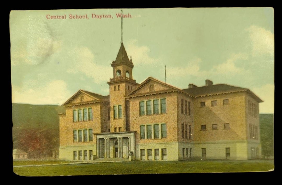 Central School, Dayton, Washington - Vintage Postcard - Etsy