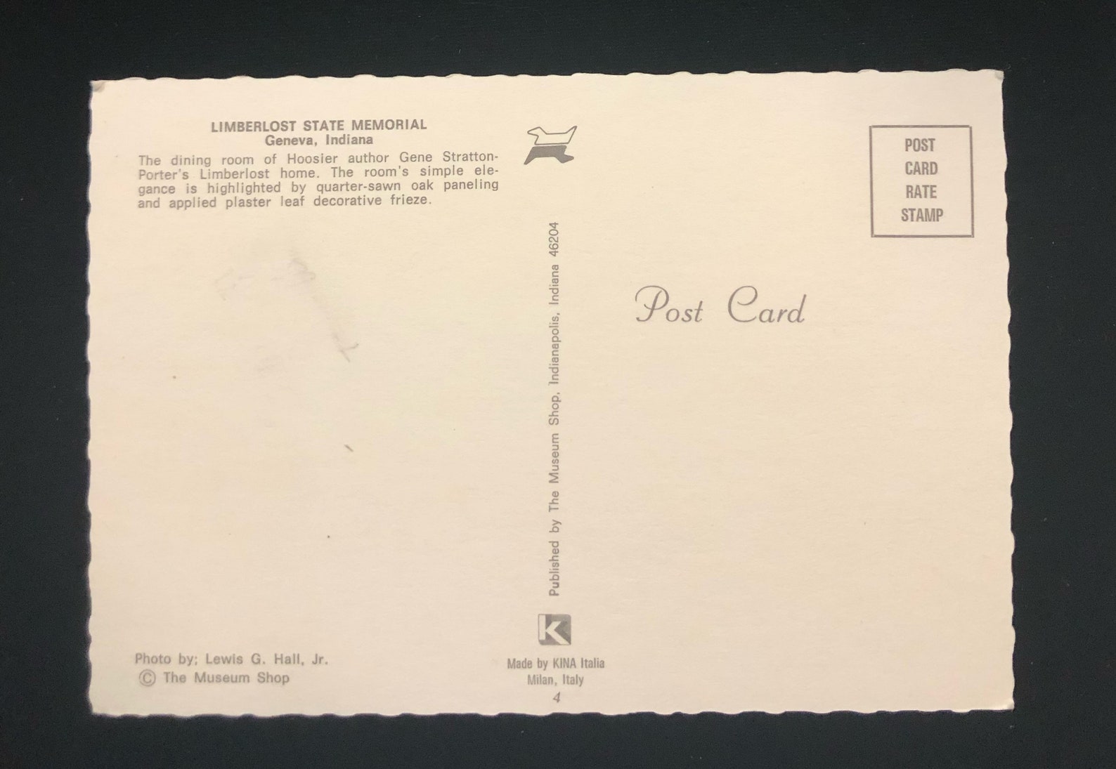 Dining Room Limberlost State Memorial Geneva Indiana Vintage Postcard ...