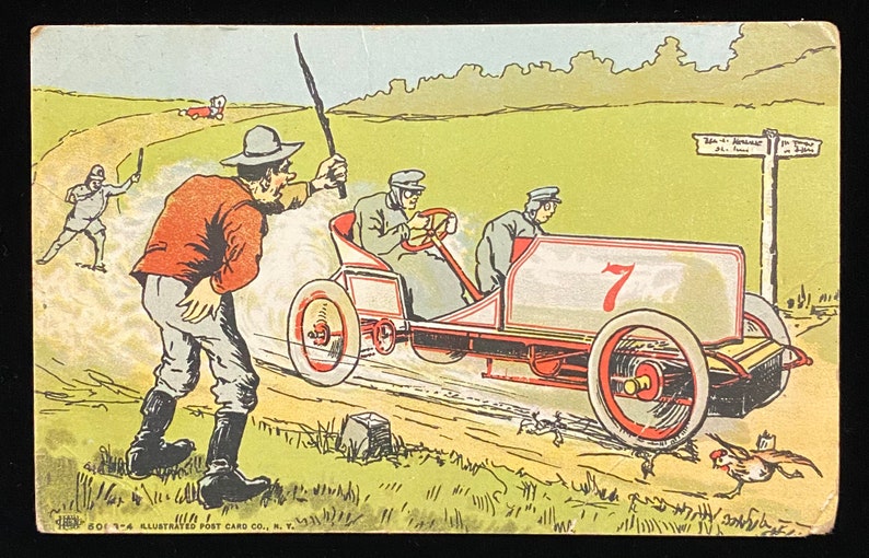 Drag Race Postcard - Funny Vintage Postcard - Etsy