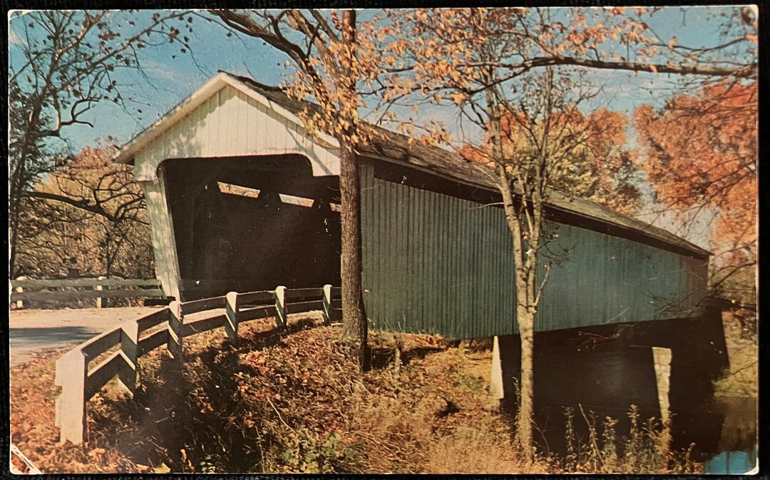 Darlington Bridge in Darlington, Indiana - Vintage Covered Bridge ...
