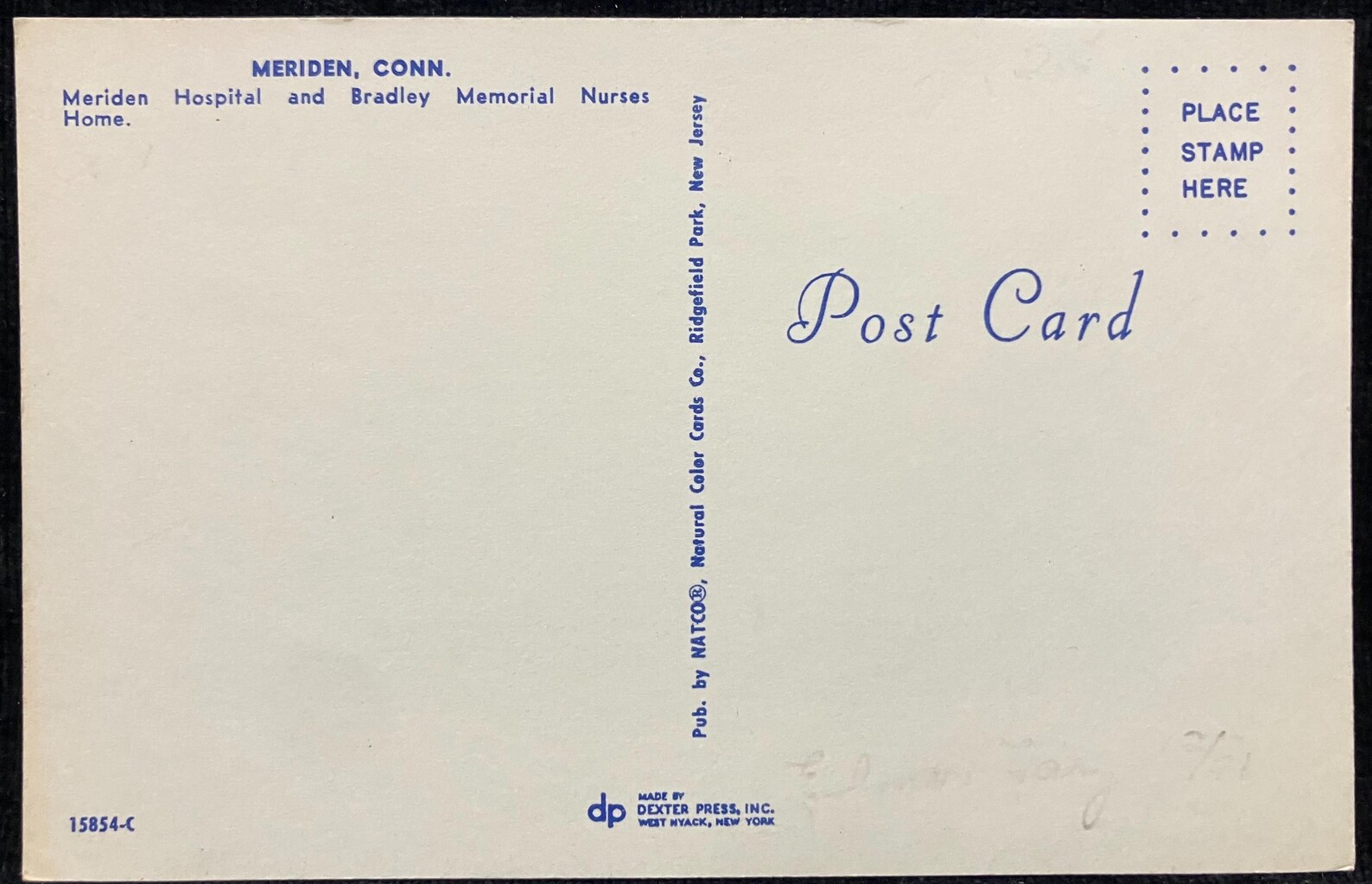 Meriden Hospital Bradley Memorial Nurses Home Hospital Postcard - Etsy