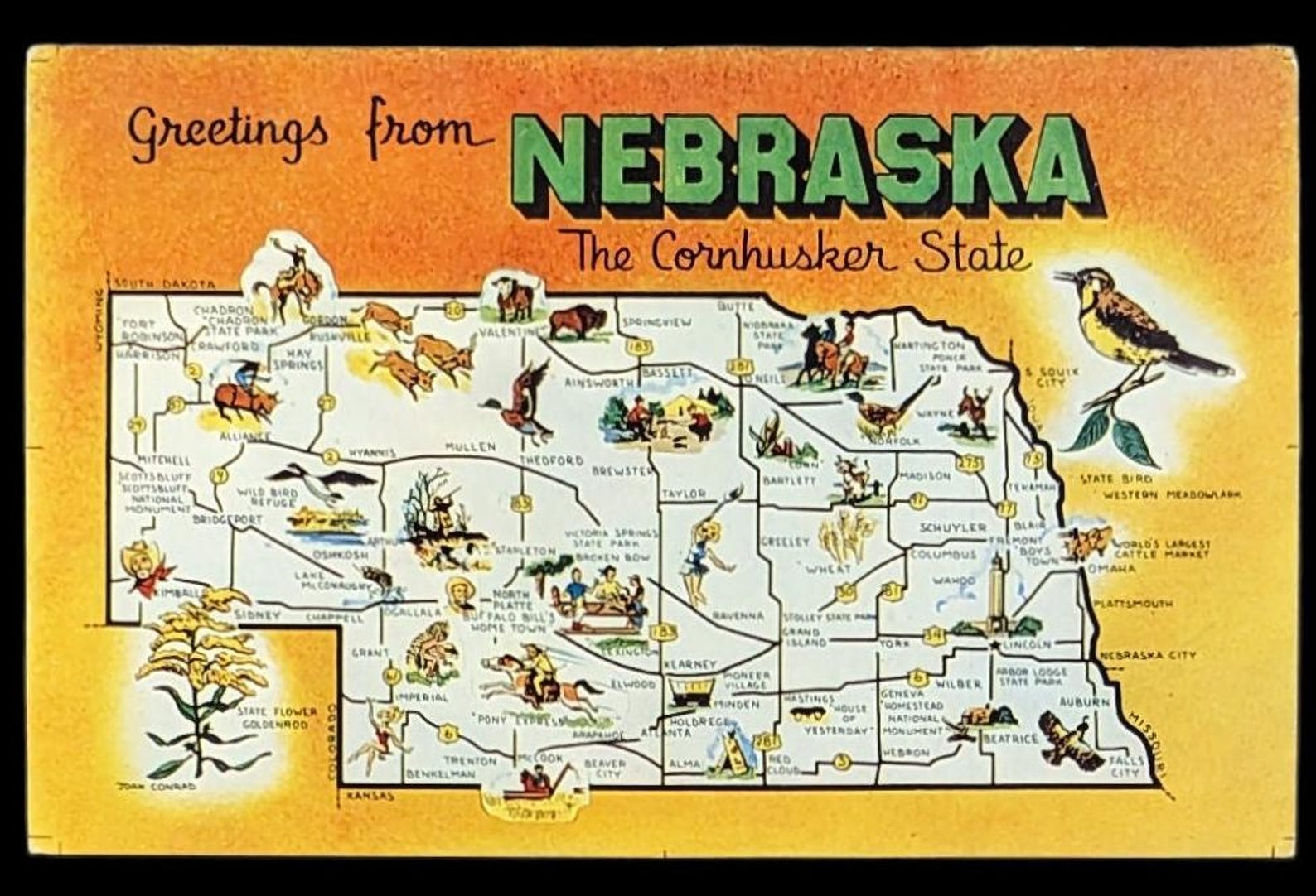 Greetigs From Nebraska the Cornhusker State - Digital Print - Marketing ...