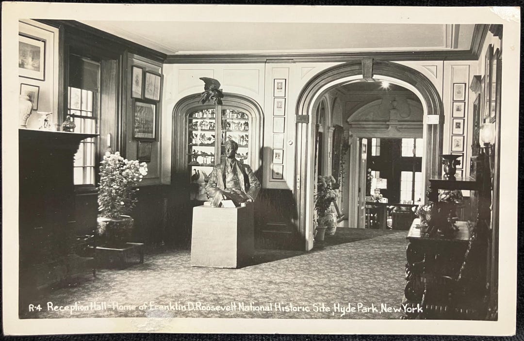 RPPC -reception Hall Home of Franklin D. Roosevelt National Historic ...