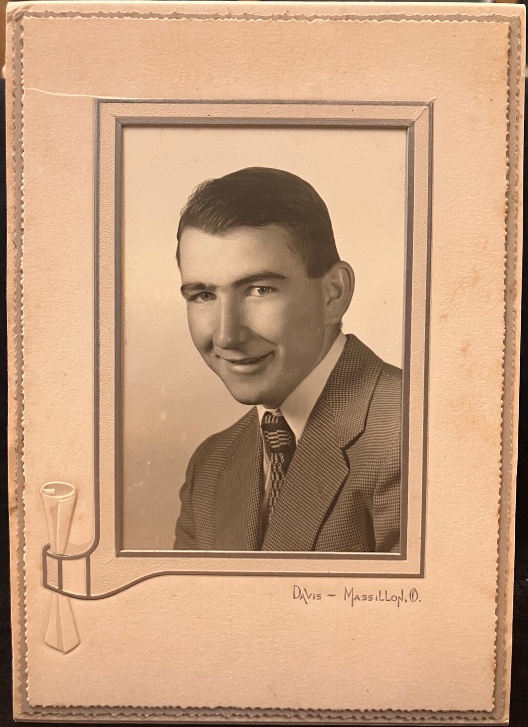 Real 1950s Graduation Photo of Dapper Young Man From Ohio - Davis ...