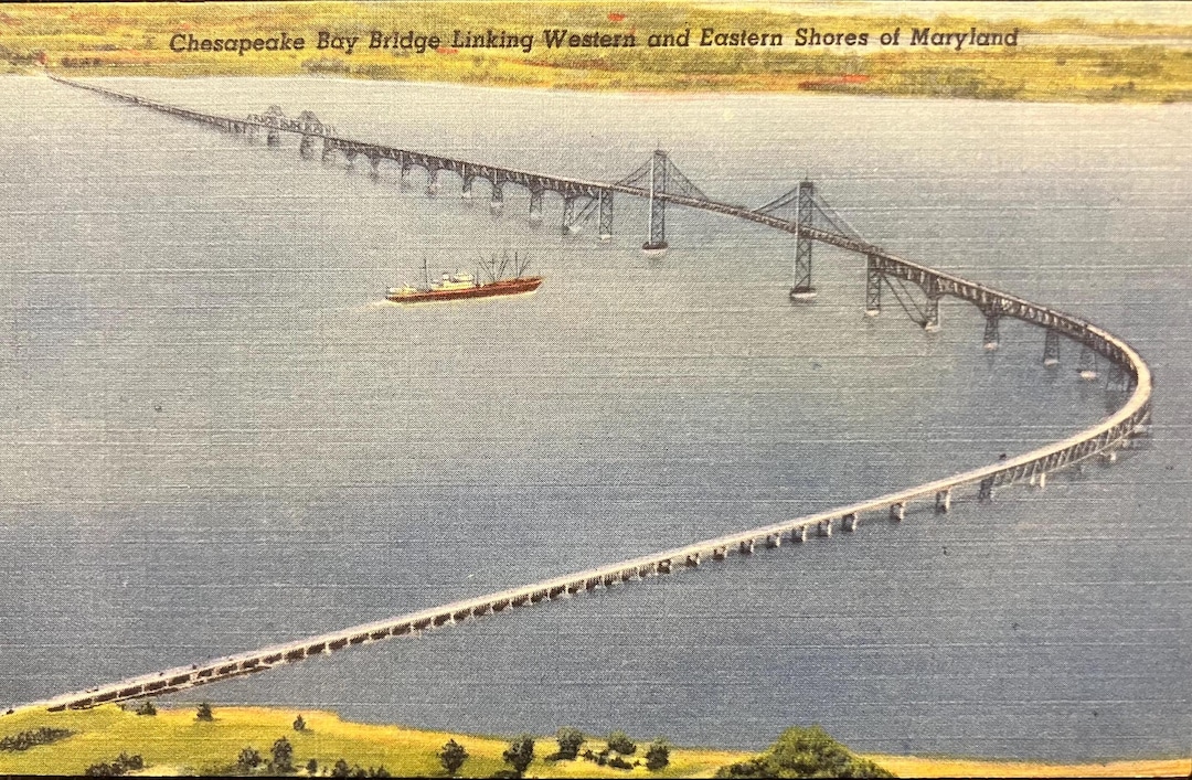 Chesapeake Bay Bridge Linking Western and Eastern Shores of Maryland ...