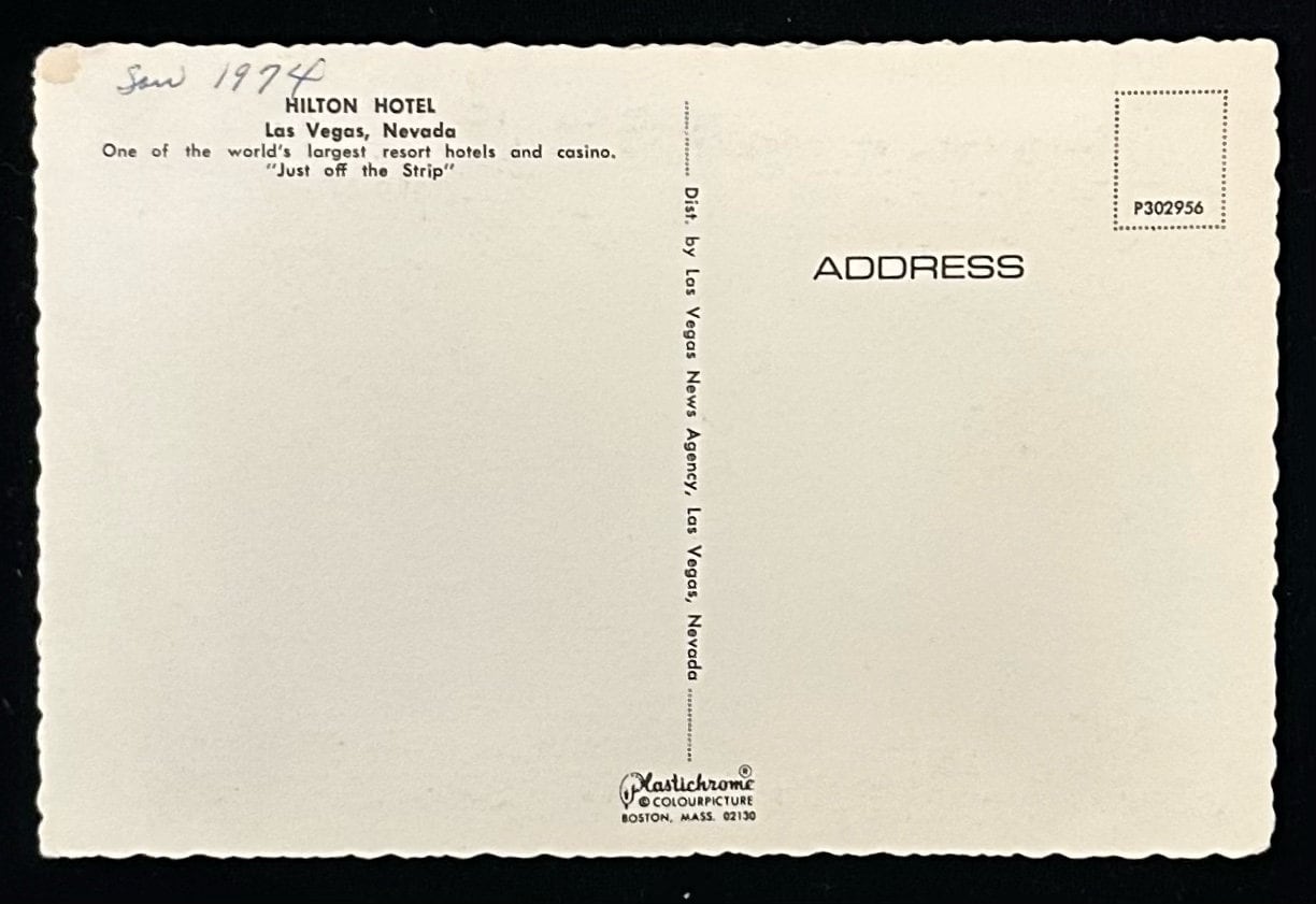 Vegas Hotel Early Hilton Hotel Photo Vintage Postcard - Etsy