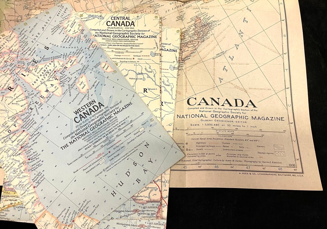 National Geographic World Maps of Canada - Sold Individually . Central ...