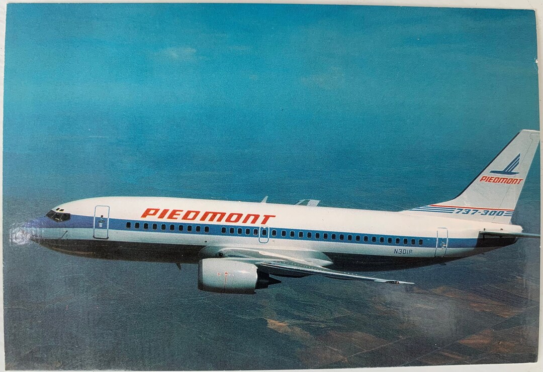 Piedmont Airplane Aircraft Vintage Postcard - Etsy