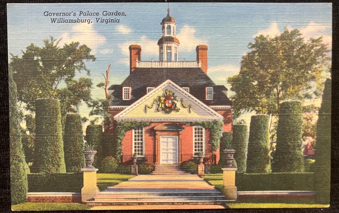 Governor’s Palace Garden, Williamsburg, Va. - Vintage Postcard - Etsy