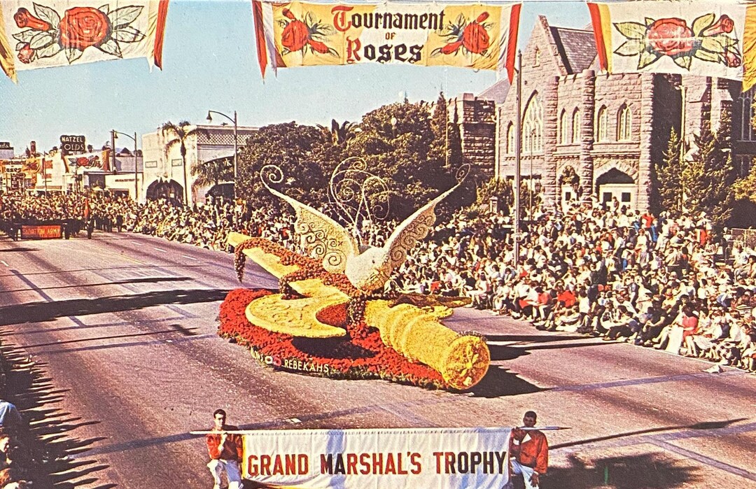 Rose Parade, Pasadena, California - Vintage Rose Parade Postcard, 1964 ...