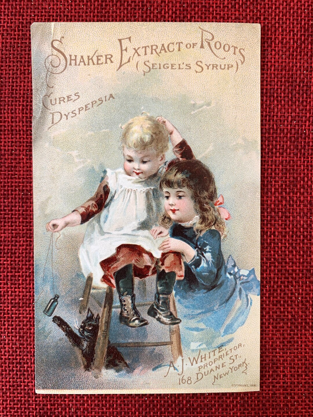 Shaker Extract of Roots Siegel's Syrup, Vintage Late 1800s Trade Card ...