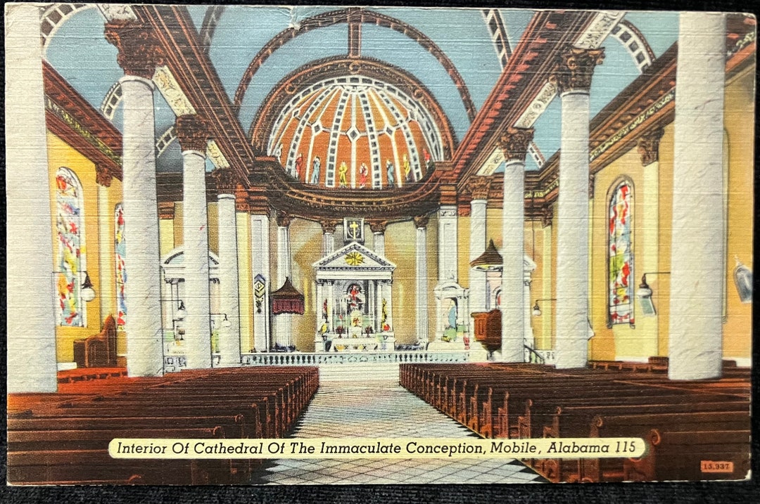 Interior of Cathedral of the Immaculate Conception, Mobile, Alabama ...