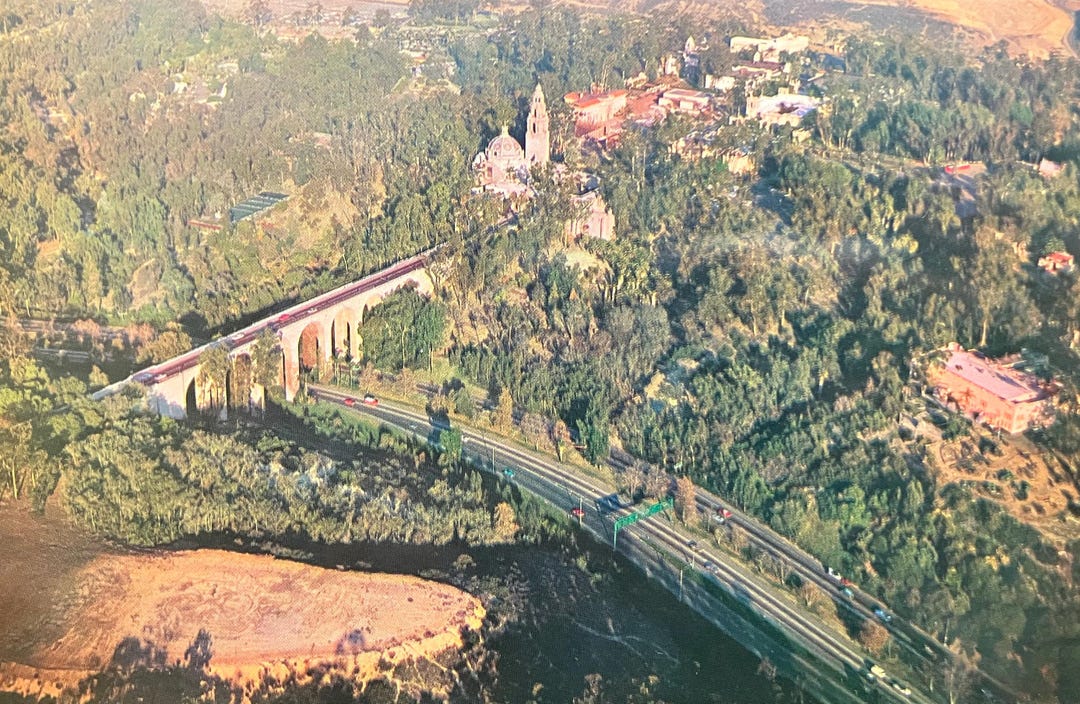 Aerial View of Balboa Park, Museum of Man’s California Tower, and ...