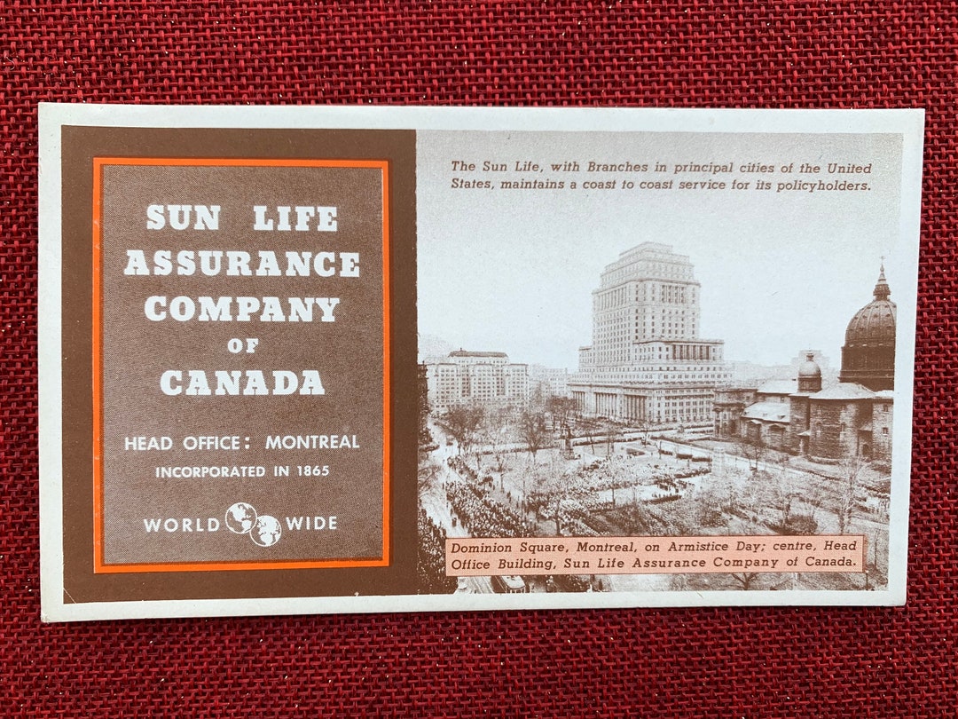 Sun Life Assurance Company of Canada Vintage Trade Card - Etsy