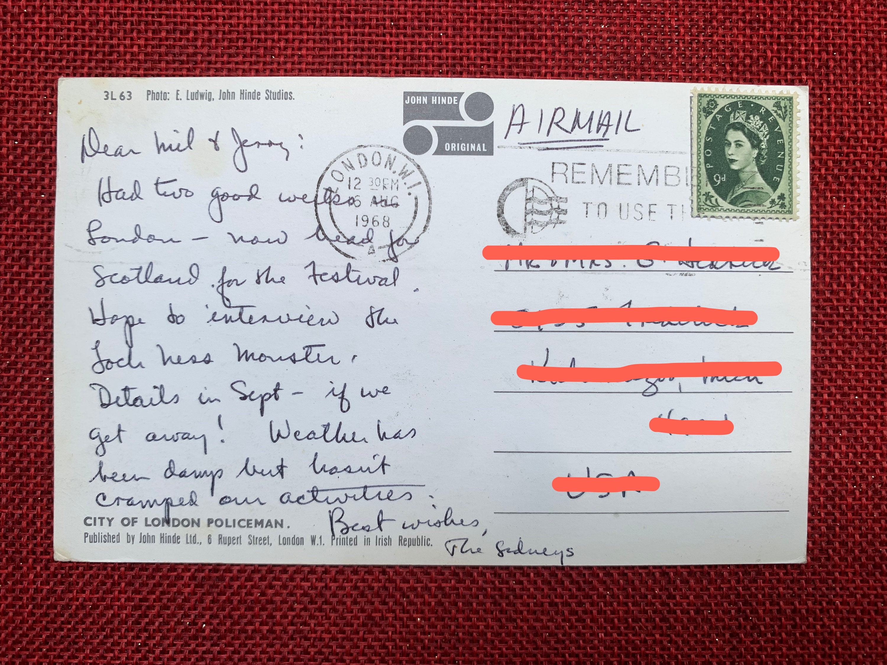 City of London Policeman, London, England Vintage Postcard - Etsy