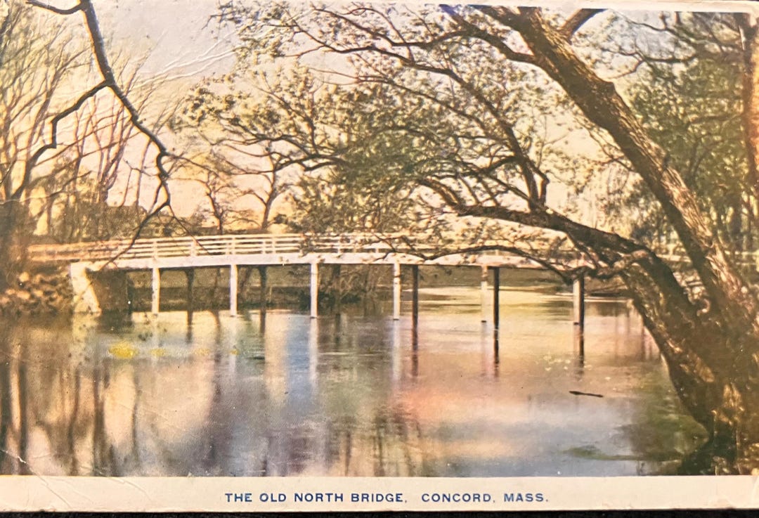 The Old North Bridge, Concord, Massachusetts - Vintage Civil War ...