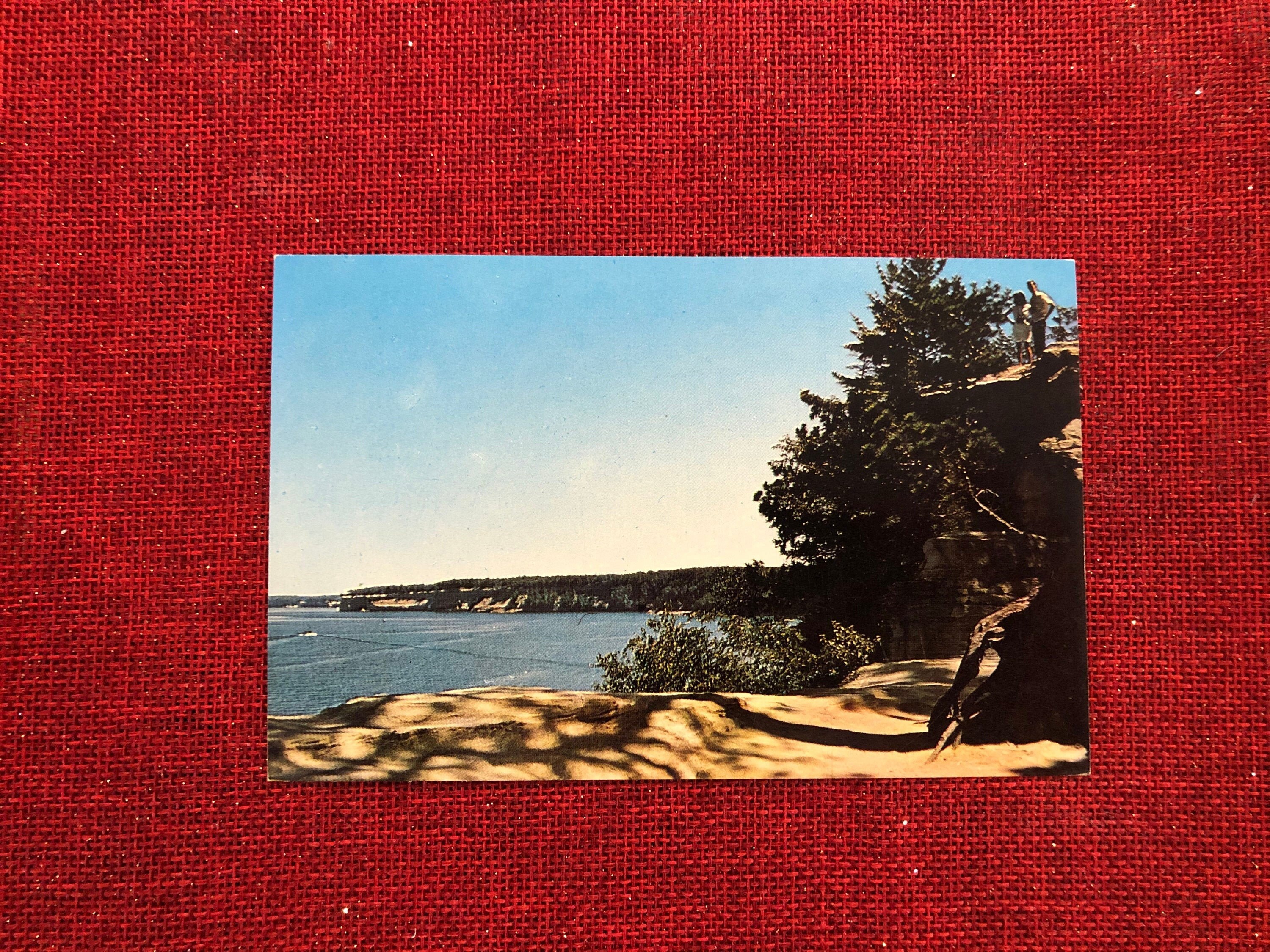 The Pictured Rocks Munising Michigan Vintage Postcard | Etsy