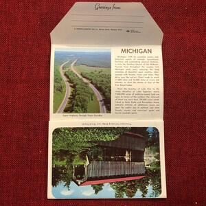 Michigan: Great Lakes State Photo Collection Vintage Accordion Brochure ...
