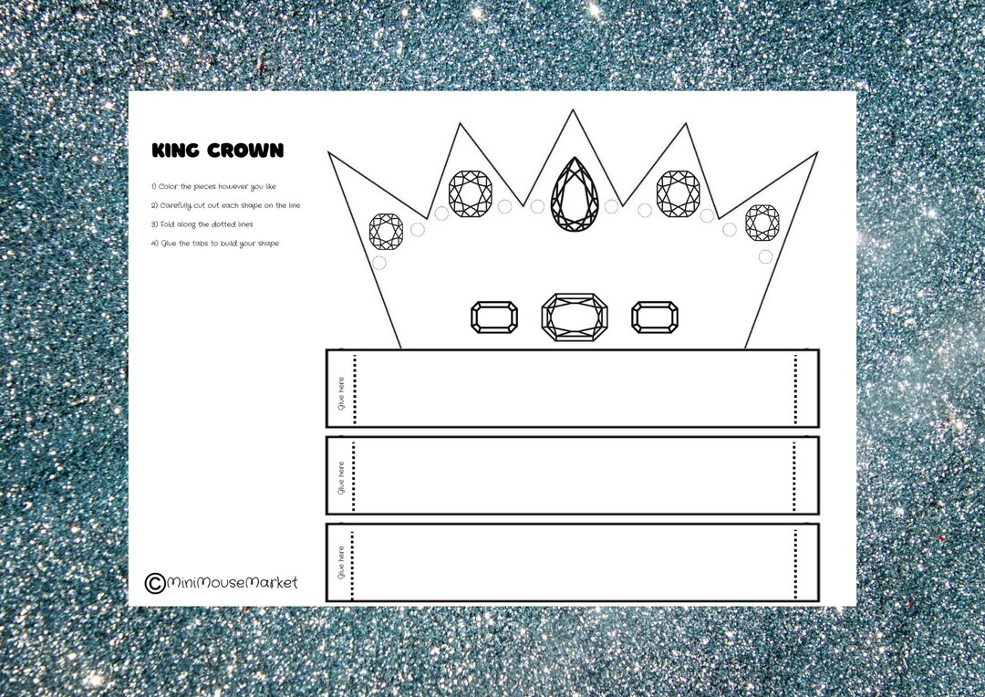 Printable King's Crown – Craft Template to Color, Cut & Build for Kids ...