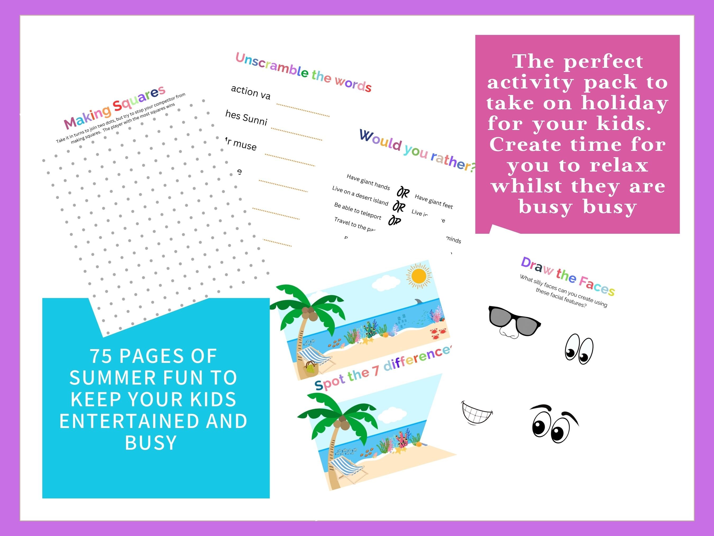 Summer Activities, Summer Printables, Printable Activities, Summer ...