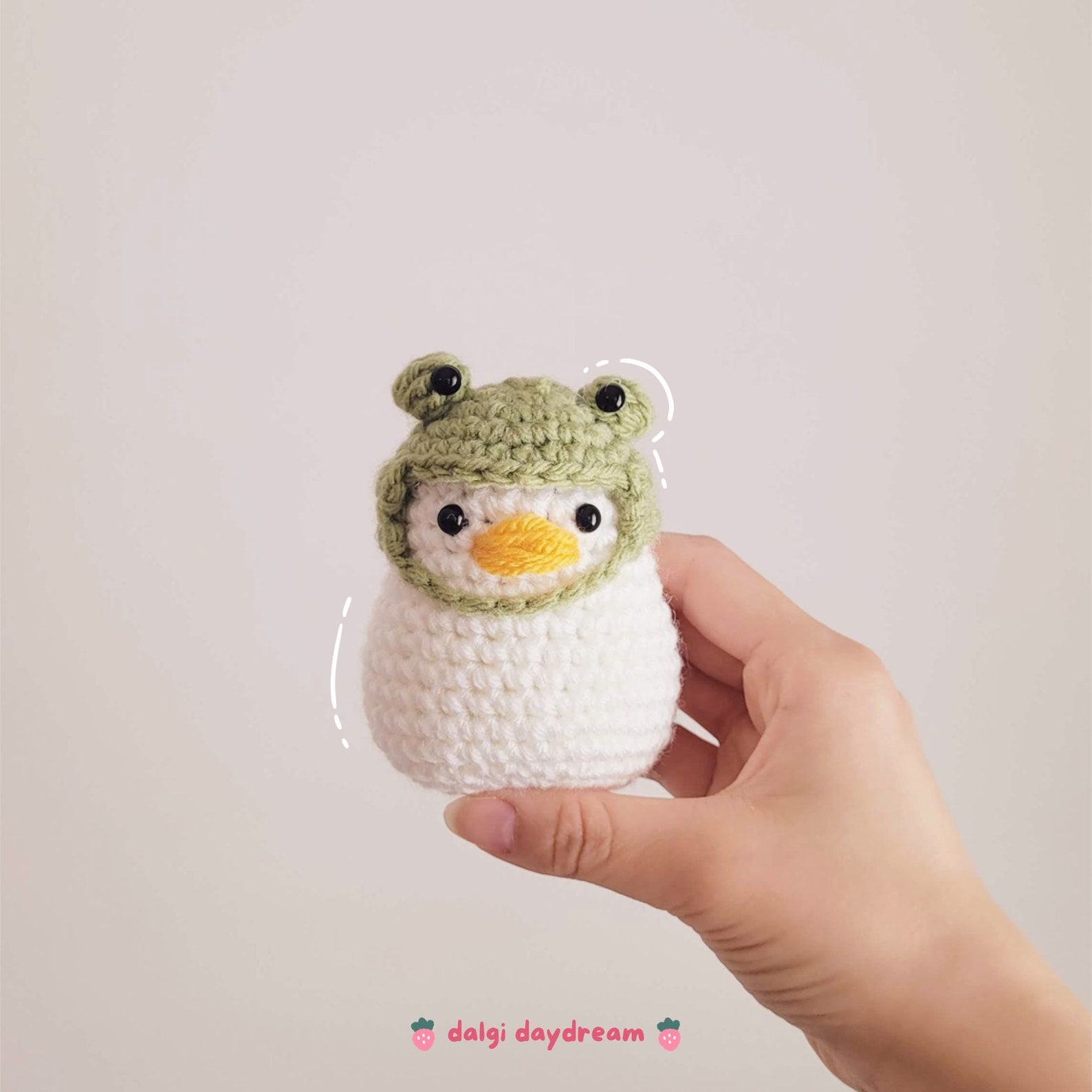 Adopt-a-duck Cute Crochet Duck Friend Amigurumi With Fruit, Animal Hat ...