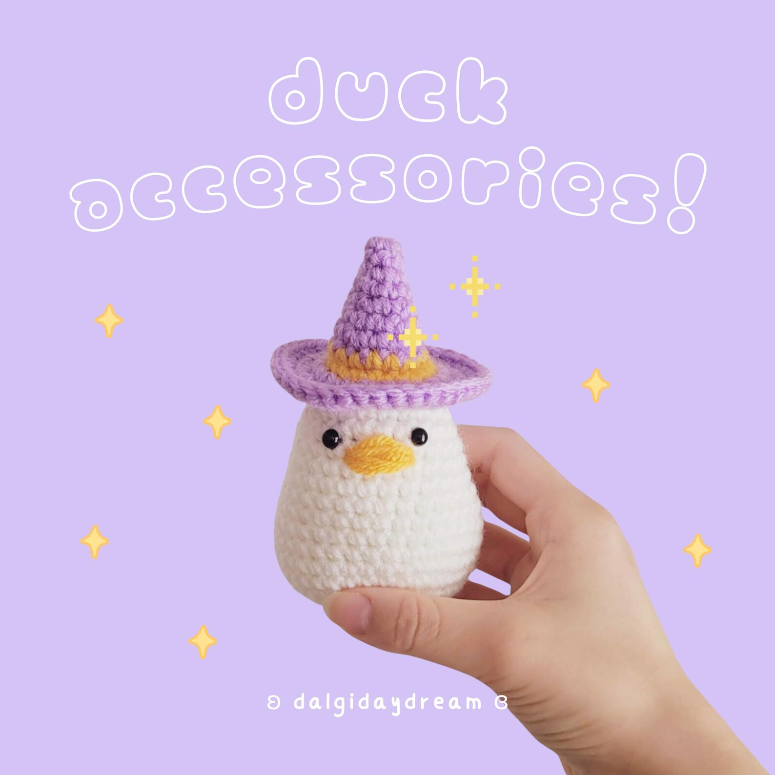 Adopt-a-duck Accessory Only | Cute Crochet Duck Amigurumi Fruit, Animal ...