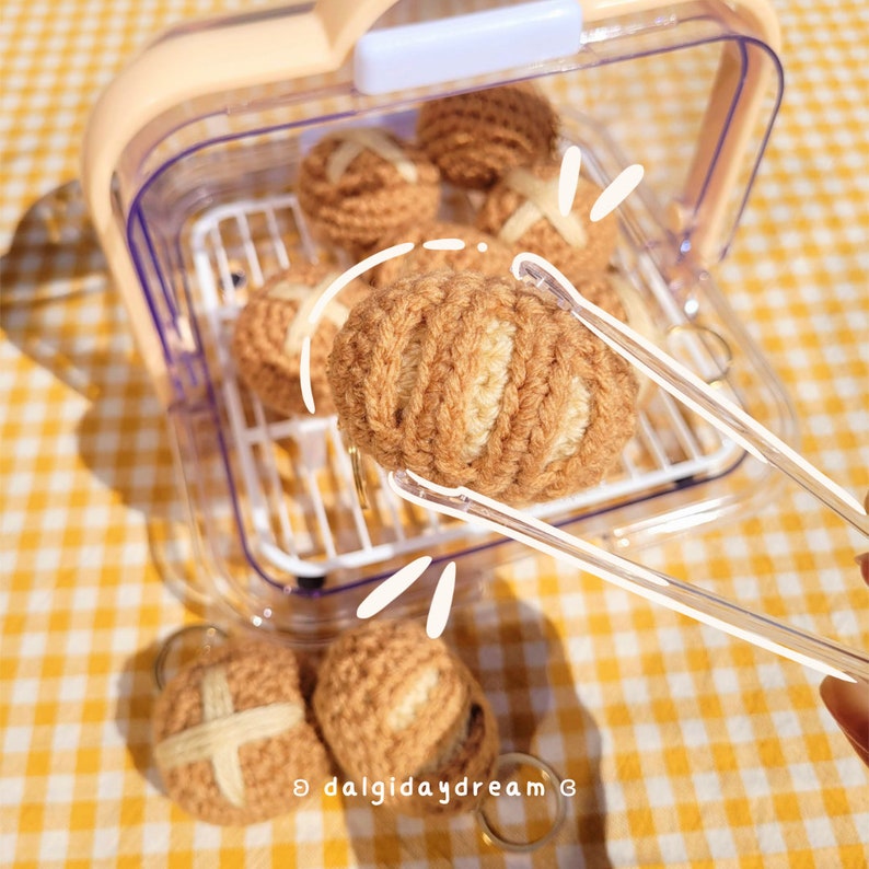 Crochet Baguette Key Chain French Bread Handmade Bag Charm Cute Food ...
