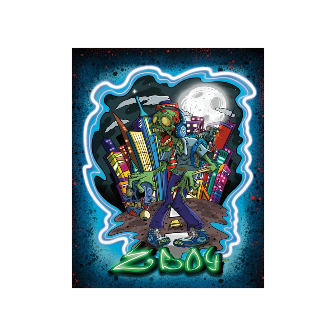 Custom Digital Art, Zombie "z-boy", Procreate *hand Drawn* Art, Premium ...