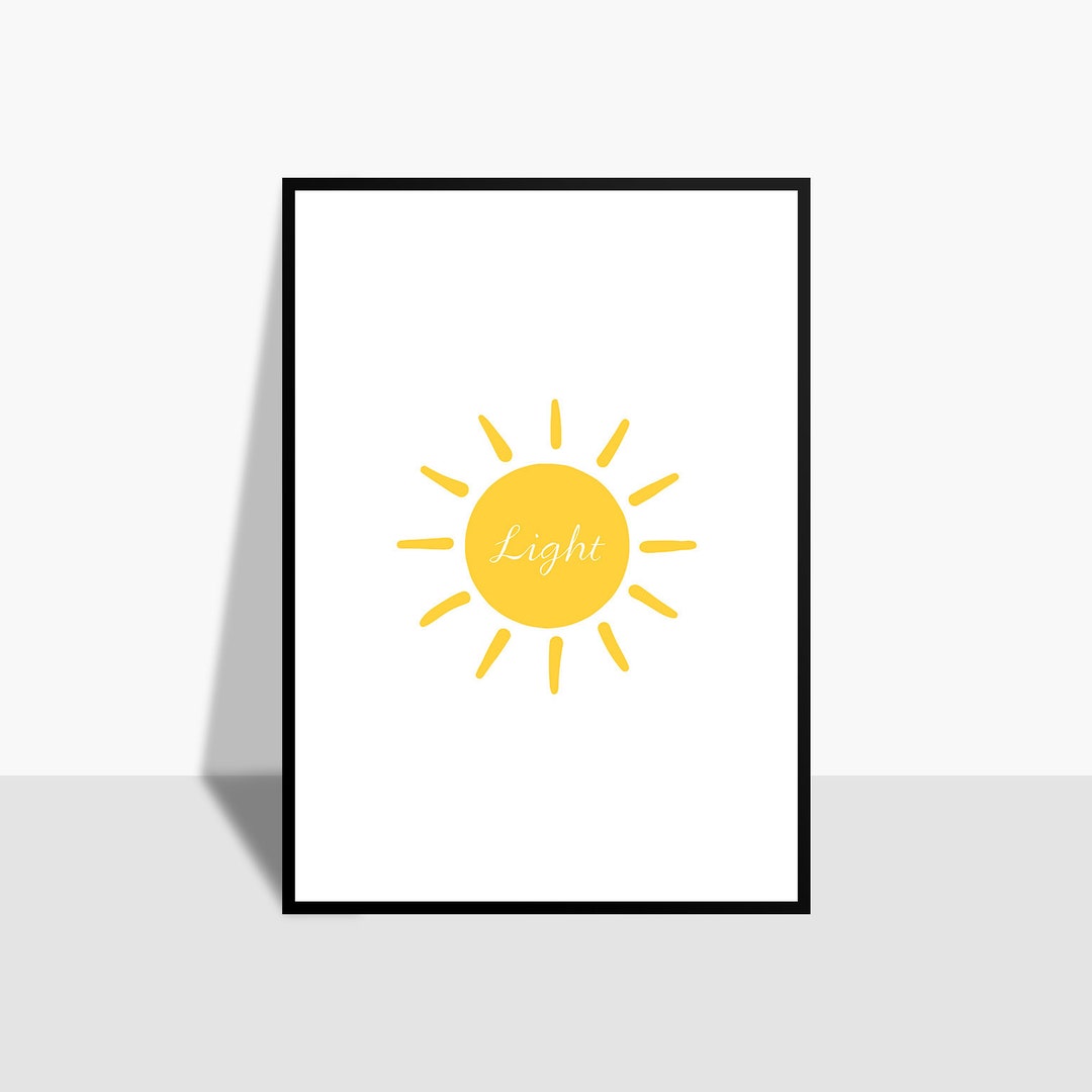 Printable Sun Poster - Light - Etsy