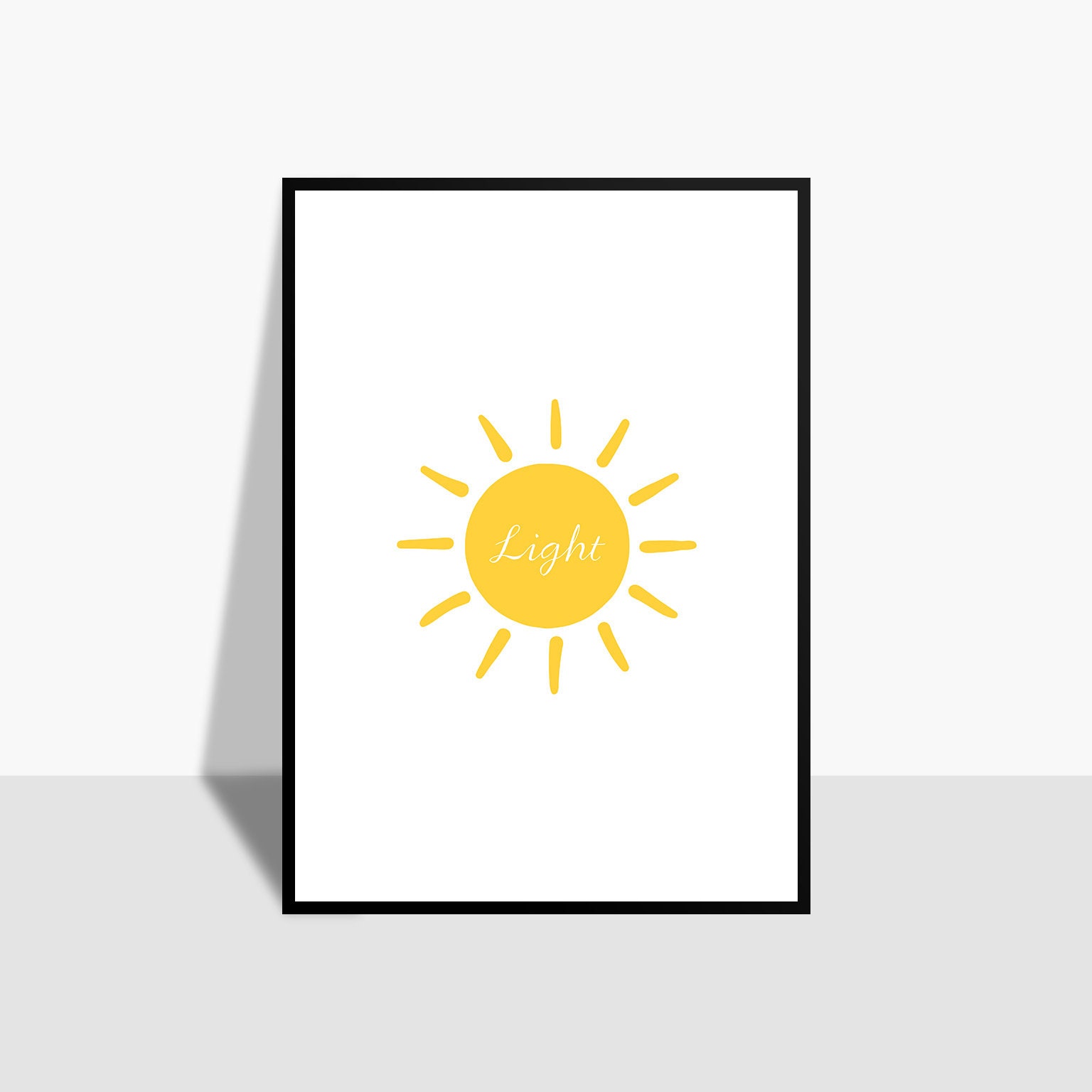 Printable Sun Poster - Light - Etsy