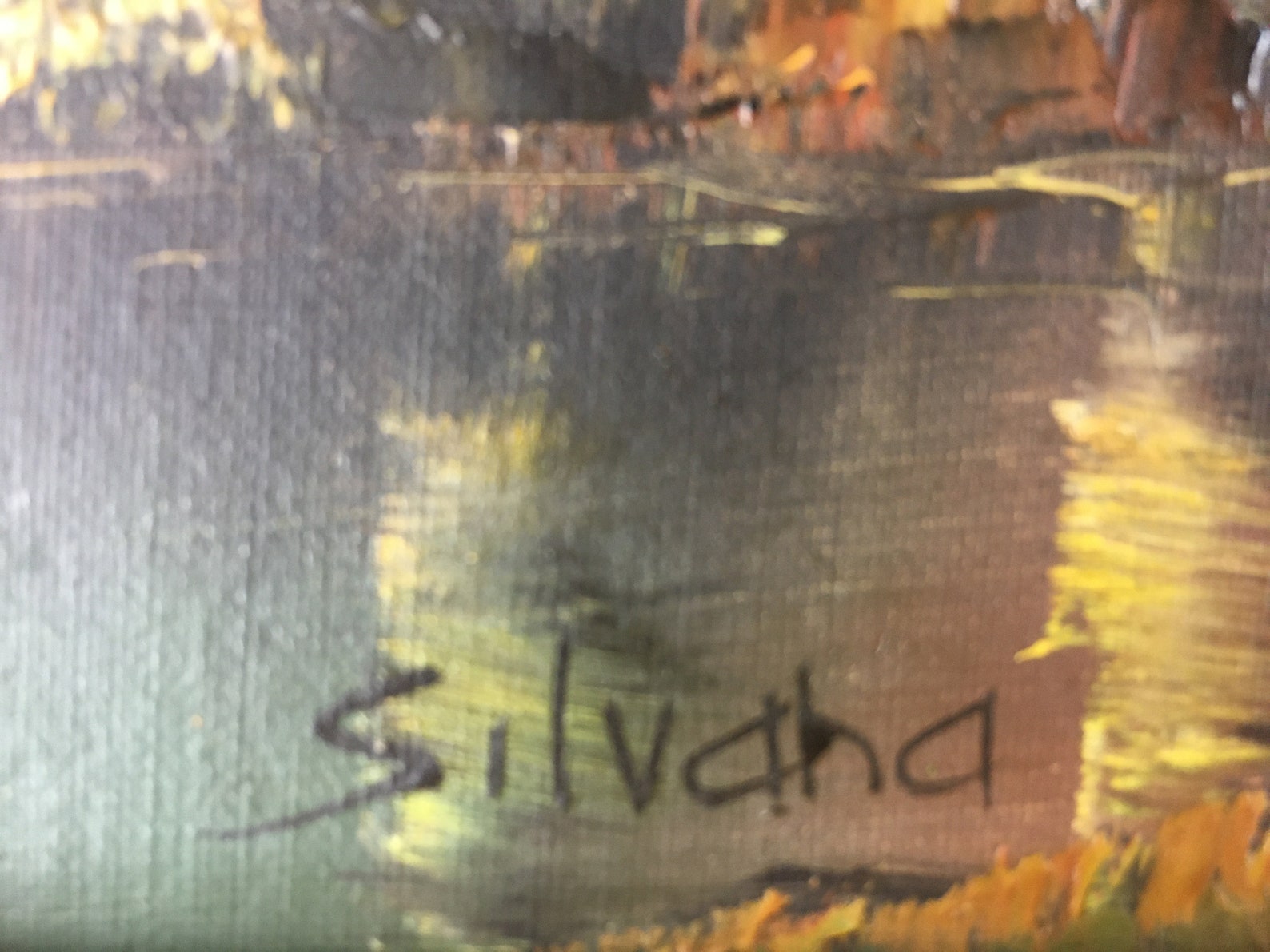 Landscape Oil Painting by J. Silvana. Canvas, Oil, American ...