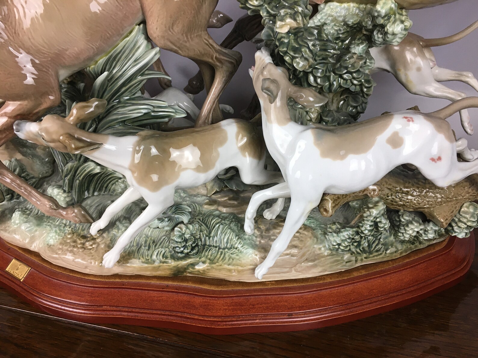 Lladro - Pursued Deer Sculpture 1377 - Hunting Dogs Limited Edition 750 ...