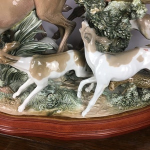 Lladro - Pursued Deer Sculpture 1377 - Hunting Dogs Limited Edition 750 ...