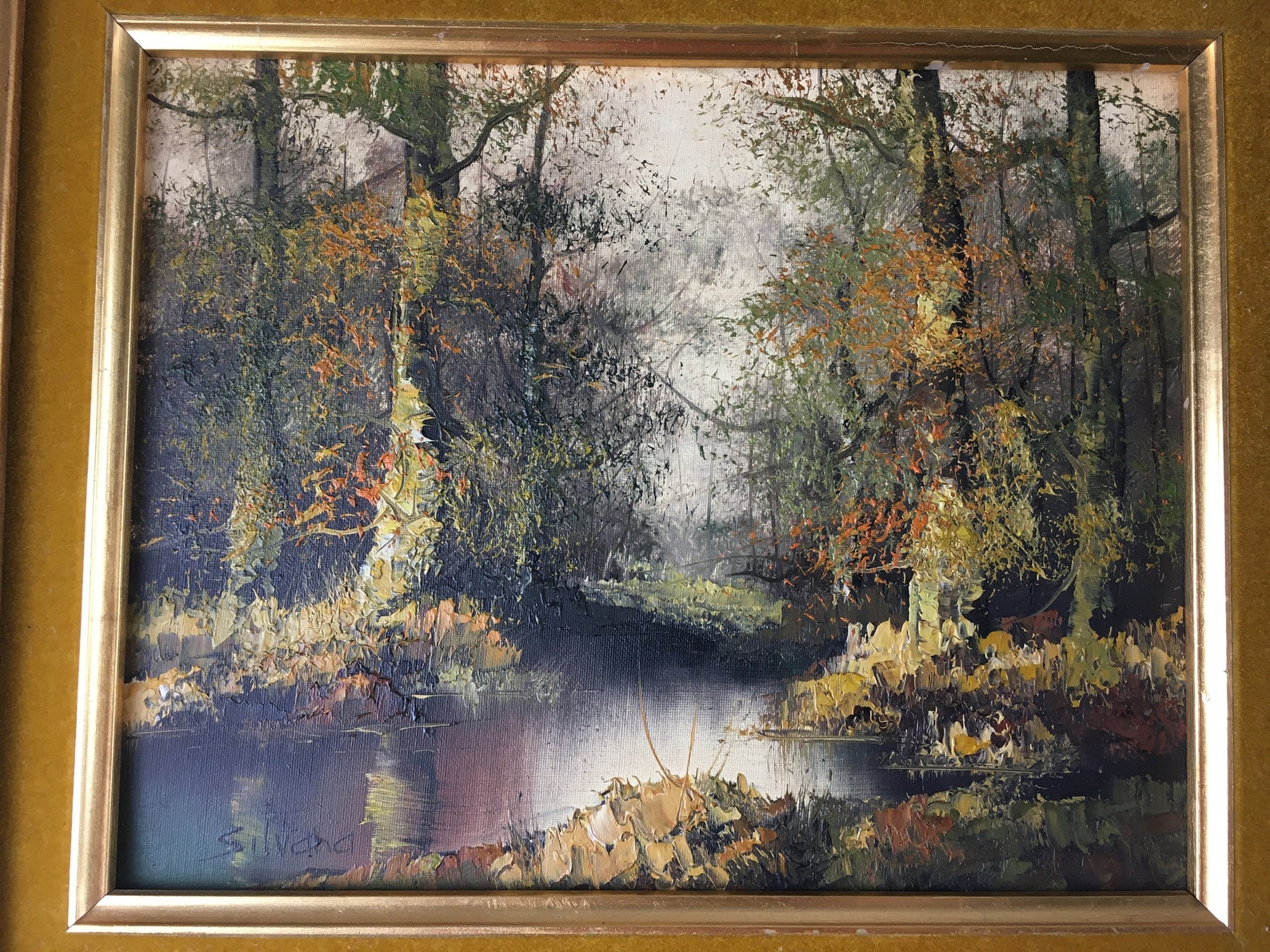 Landscape Oil Painting by J. Silvana. Canvas, Oil, American ...
