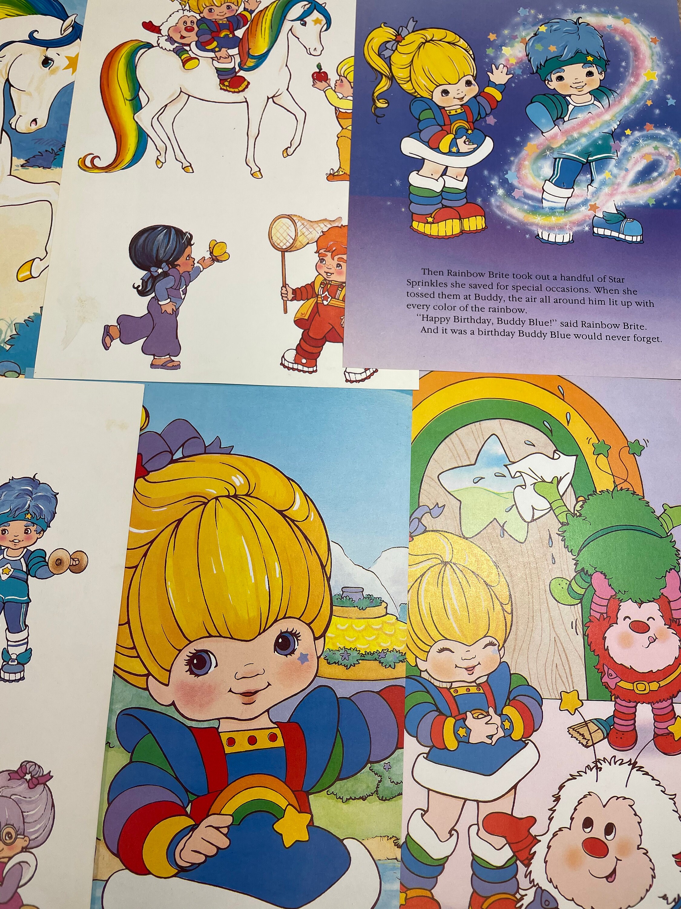 1980s Character Vintage Book Pages Ephemera - Etsy