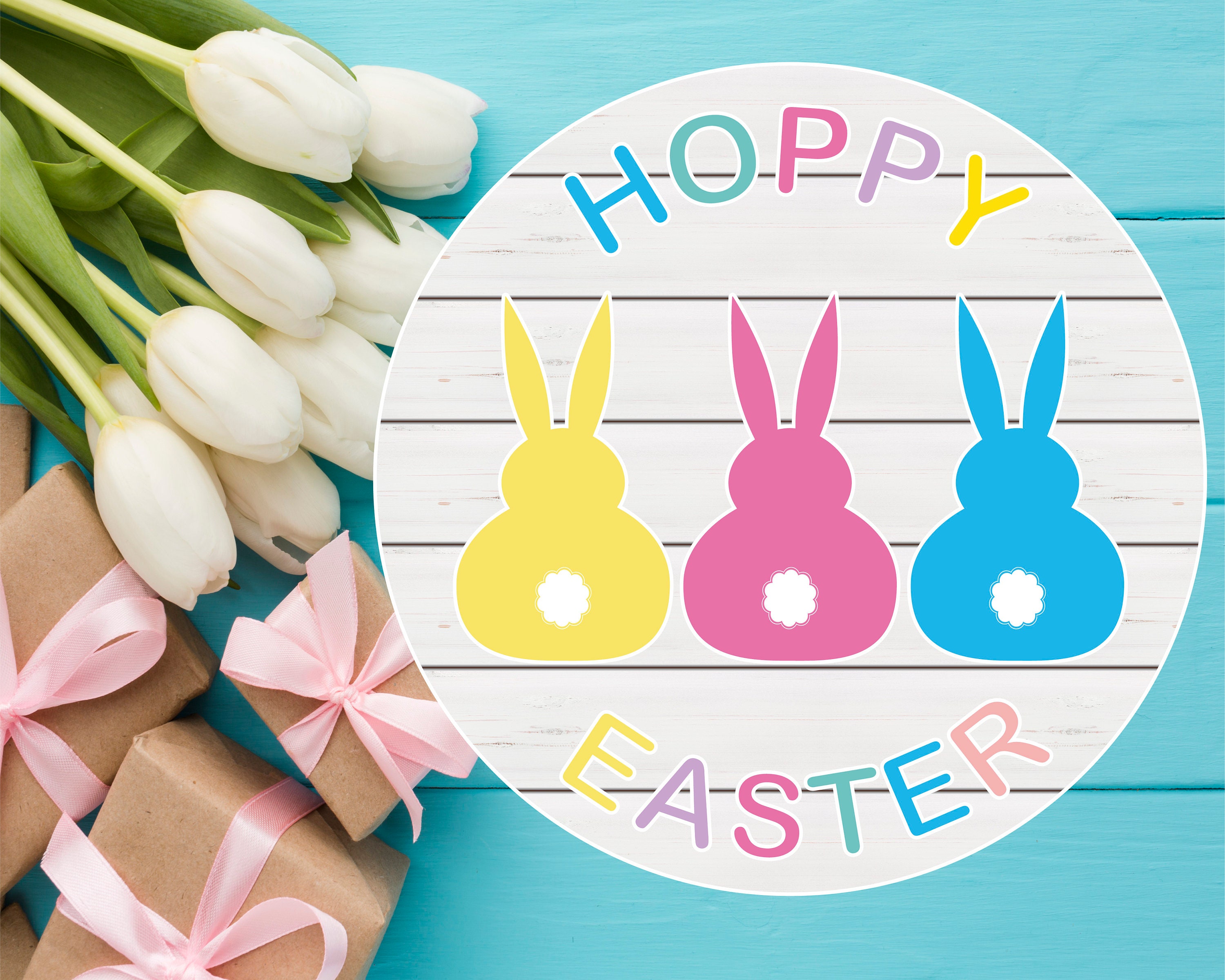 Hoppy Easter Rabbit sign. Easter day gift Peeps. Easter mini | Etsy