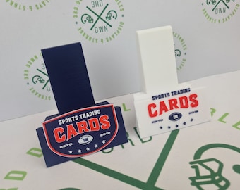 3D Printed Double Card Stand With Custom Text - Etsy